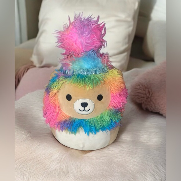 Squishmallows | Toys | Squishmallow 2 Leonard The Lion Rainbow Mane ...